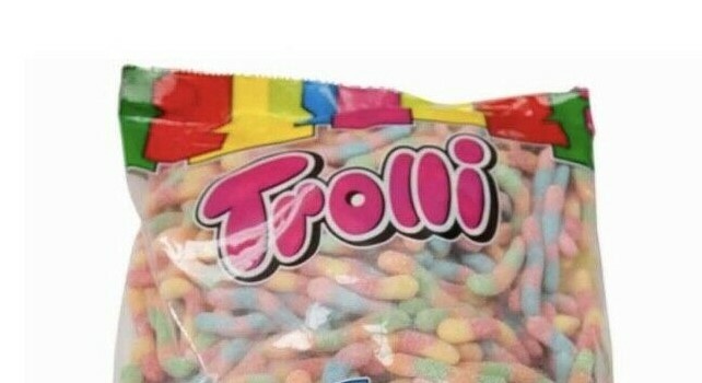 2kg TROLLI BRITE CRAWLERS SOUR WORMS BRIGHT GLOW NEON RAINBOW BULK ...