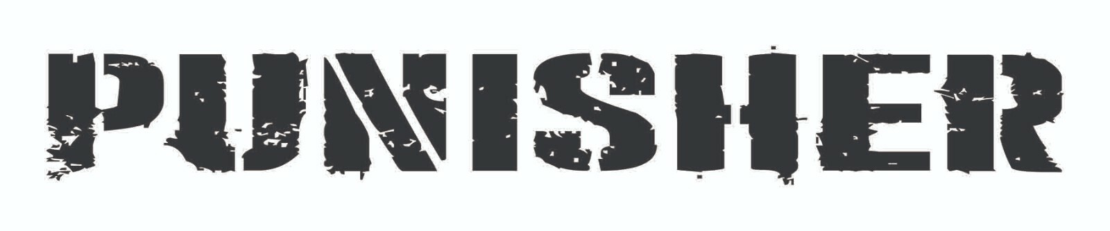 Vinyl PUNISHER lettering sticker car window bumper motorcycle hood wall ...