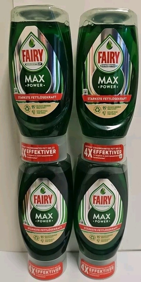 Fairy Max Power original, lemon.cherry Washing Up Liquid, 370ml x4 or 8 ...