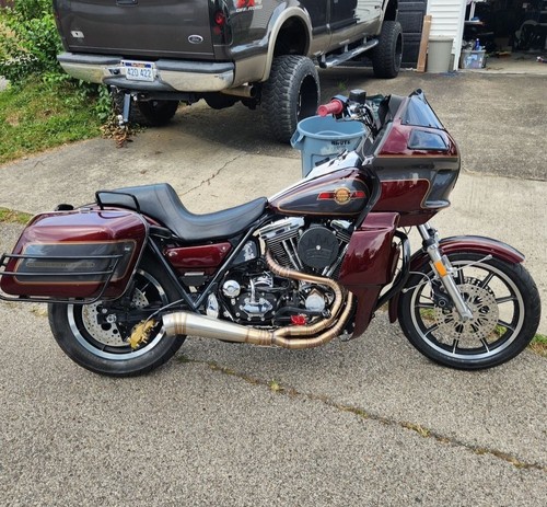 M6 Custom Exhaust System 2 Into 1 For Harley Davidson Dyna FXR Middle ...