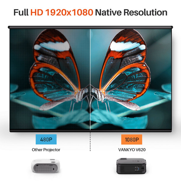 VANKYO V620 4K Native 1080P LED Video Projector Home Theater Cinema ...