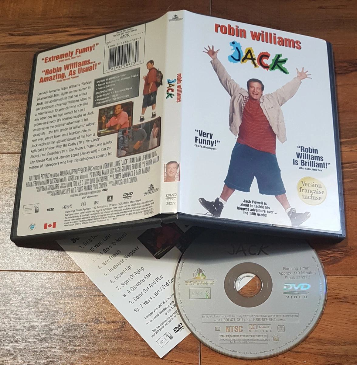 Robin Williams Jack Dvd Disc
