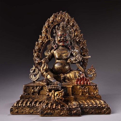 Treasure pure copper high relief carving mud golden god of wealth | eBay