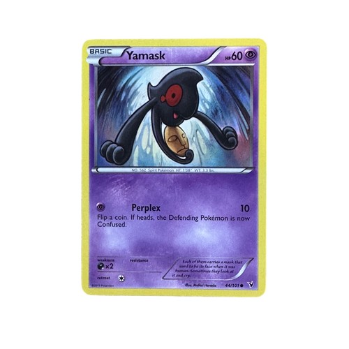 Pokemon Yamask 44/101 BW Base Set Revive Psychic Basic Rare Card 2011 ...