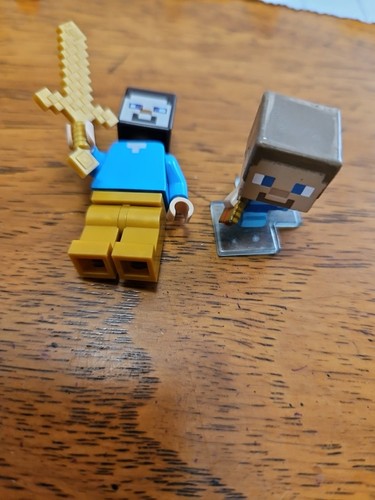Minecraft Lego Minifigures Steve With GOLD Legs+ Minecraft Figure Not ...