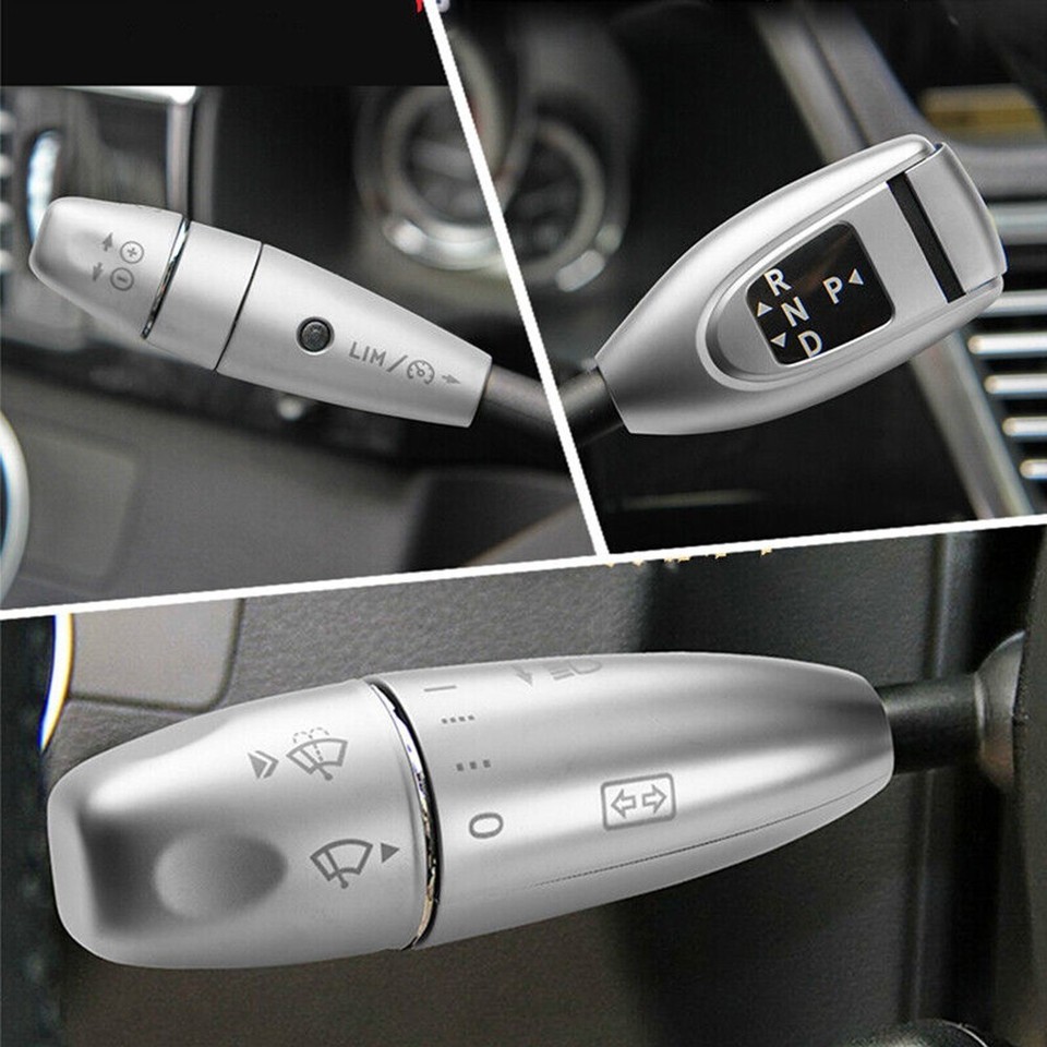 Silver ABS Plastic Wiper Shift Lever Cover for Mercedes S Class W221 ...