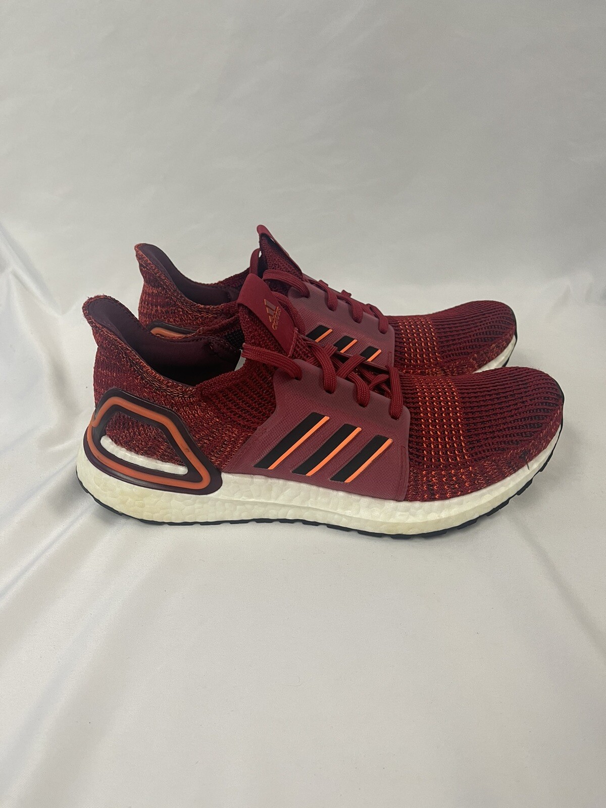 Adidas Mens Ultraboost 19 Active Maroon G27509 Running Lace Up Mens ...