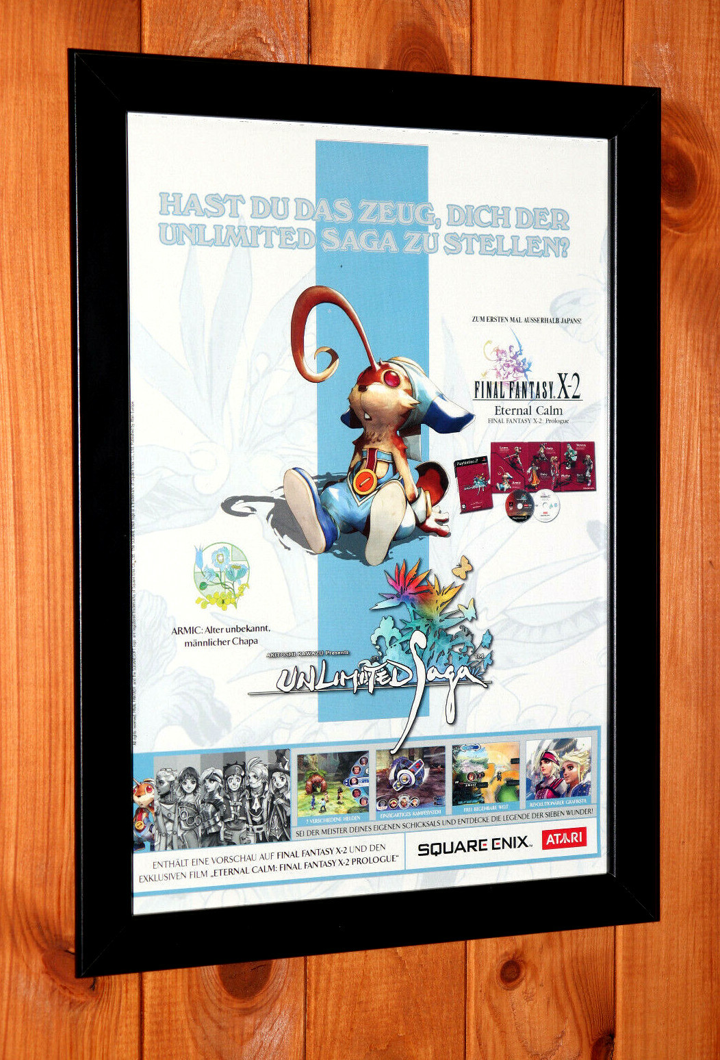 Unlimited Saga Final Fantasy X-2 Square Enix PS2 Promo Poster / Ad Page ...