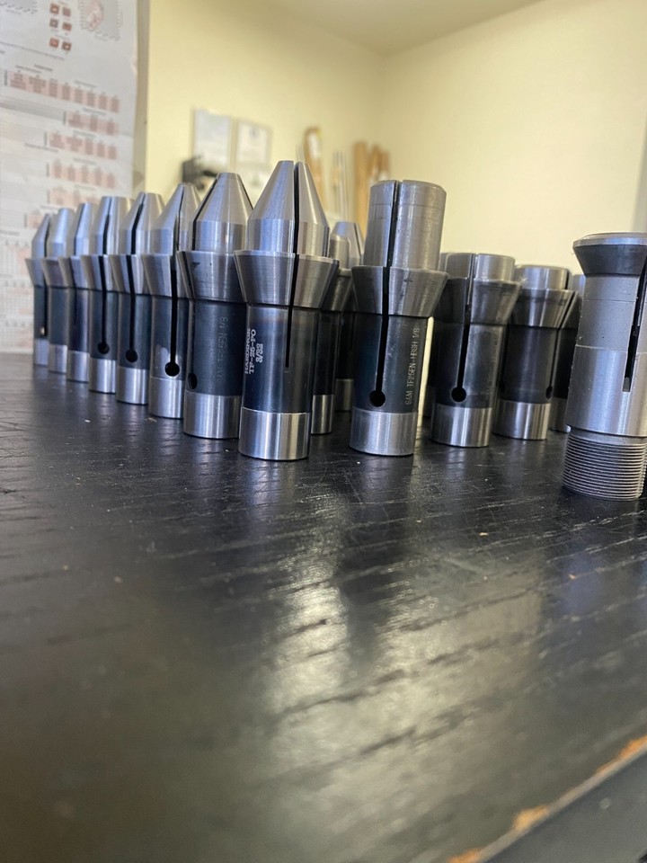 TF-25 COLLETS TD-20 GUIDE BUSHINGS Southwick & Meister/Hardinge, whole ...