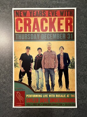 Cracker NYE Soiled Dove 11x17 Gig Poster | eBay