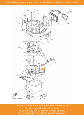 YAMAHA Pin, Float Arm, 2S3-14548-00 OEM VMX17 | eBay UK