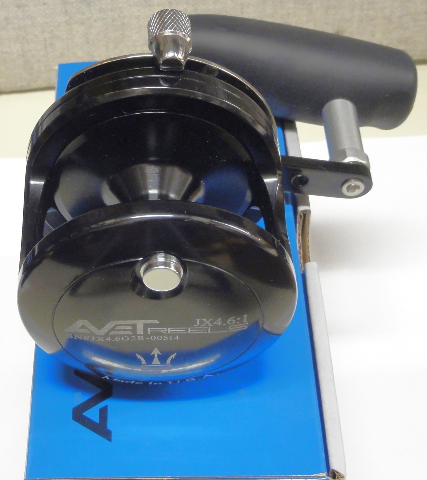 Avet JX4.6 G2 Black Single Speed Jigging Reel w/Power Handle - NOS for ...