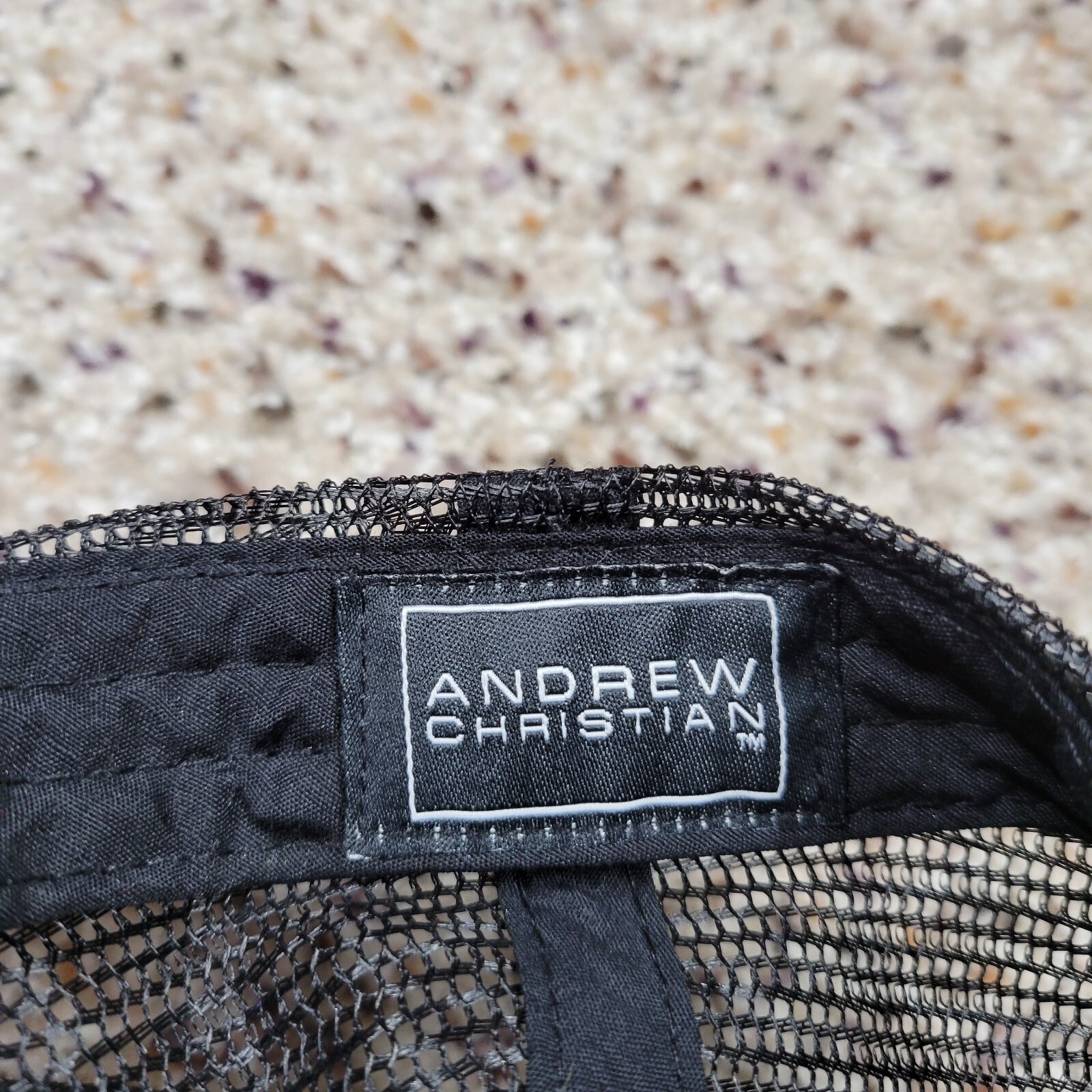 Andrew Christian Hat Cap Snap Back Mens Black White T… - Gem