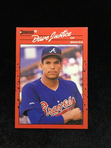 1990 Donruss David Justice Rookie Atlanta Braves 704 And Studio 91 Card ...