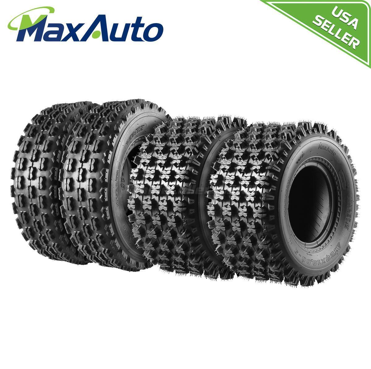 Set of 4 MaxAuto ATV/UTV Tires 22X7-10 Front & 20X10-9 Rear/4Ply | eBay