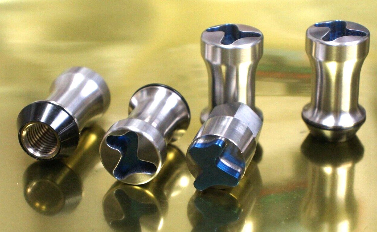 20pcs+1key set Titanium Locking Lug Nut 12x1.5 Rotating Floating Seat ...