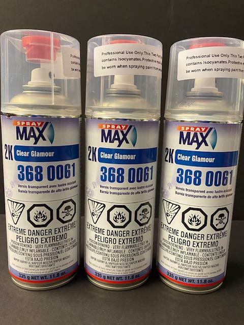3 COUNT USC SPRAYMAX 2K GLAMOUR HIGH GLOSS CLEAR SPRAY CAN 3680061 ...