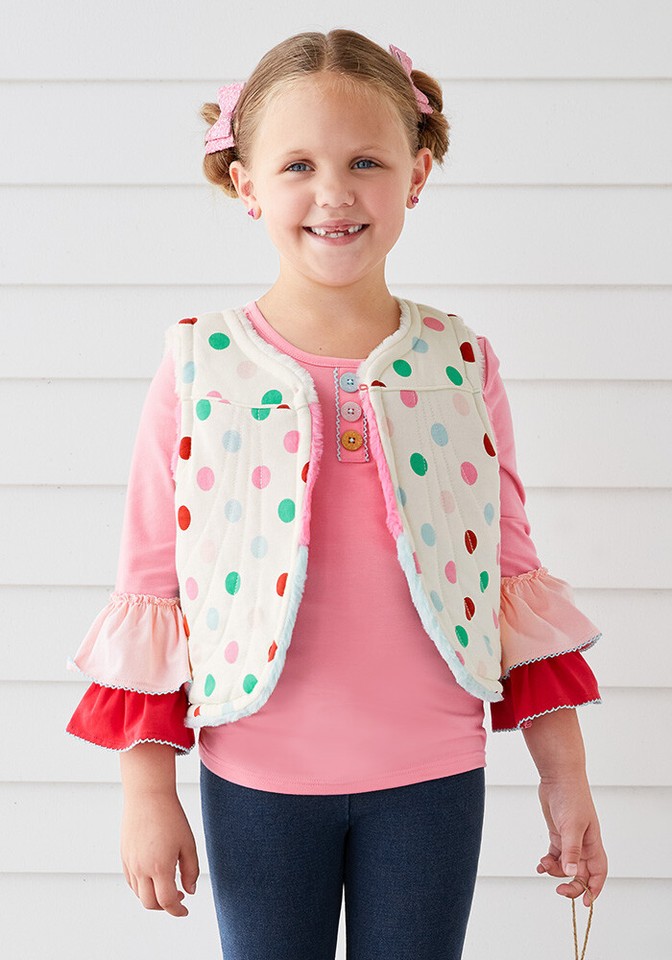 NWT Girls MATILDA JANE Wonderment reversible Gumdrop Lane Vest size 12 ...