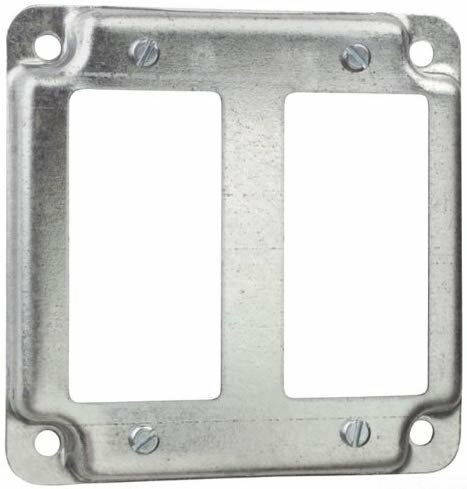 Thomas & Betts RS17-CC Pre-Galvanized Steel Outlet Box Cover 4 Inch x 4 ...