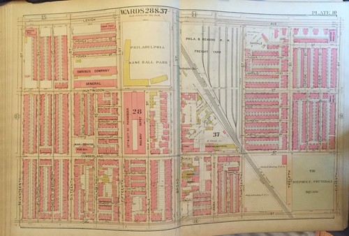 1894 PHILADELPHIA PHILLLIES PA BASEBALL PARK BAKER BOWL BREWERYTOWN ...