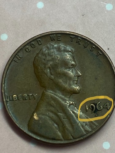 1964 d lincoln penny rare 1964 enlarged plus d is to close to numbers ...
