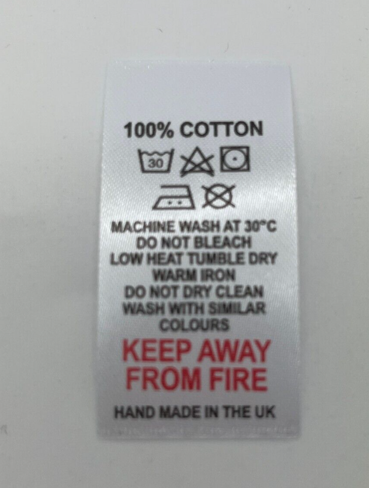 WASH CARE CLOTHING GARMENT LABELS DIFFERENT FIBRE CONTENTS AVAILABLE | eBay