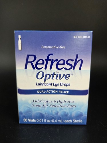 Refresh Optive Lubricant Eye Drops Single-Use Containers Count of 30 By ...