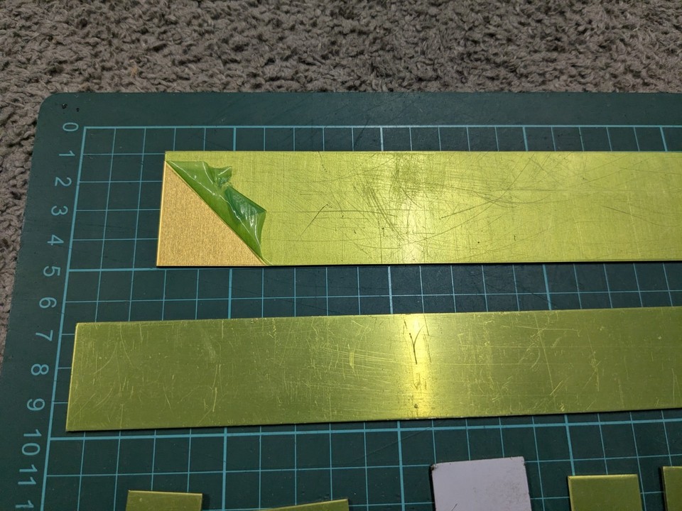 Brass Sheet Metal Strips Plate 1.2mm Thick Guillotine offcuts 900g ...