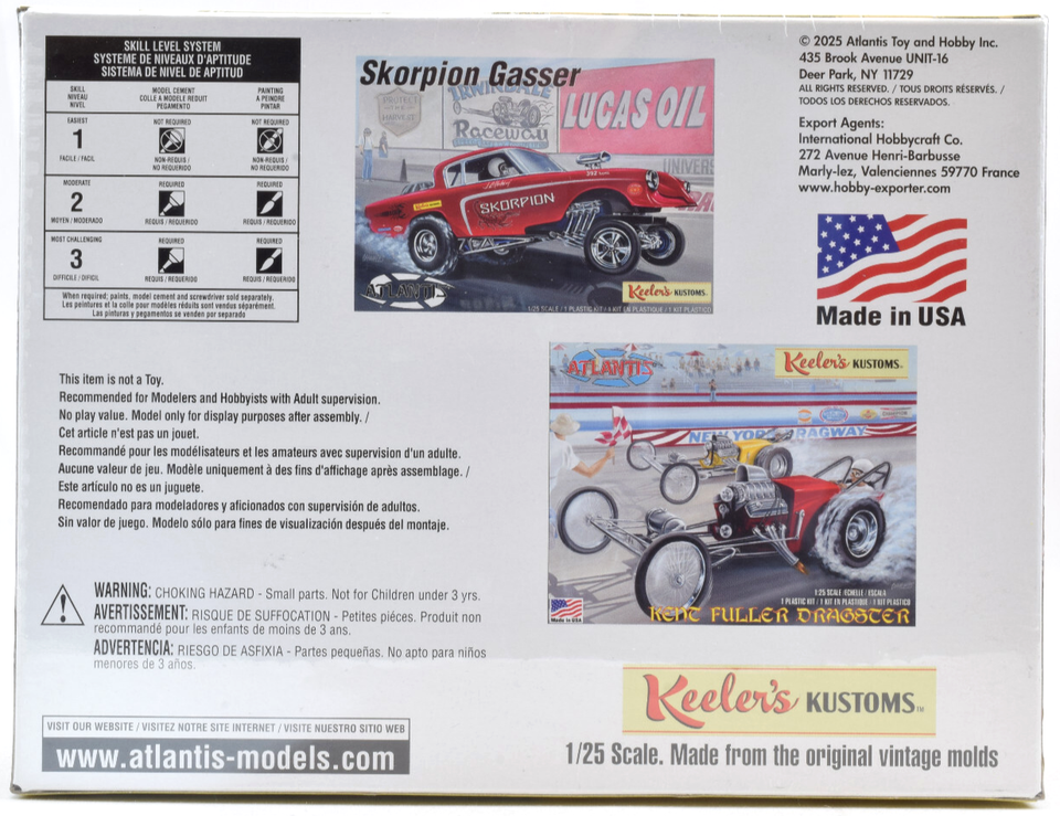 Atlantis Keeler's Kustoms '23 Competition Pickup 1:25 Scale Model Car ...