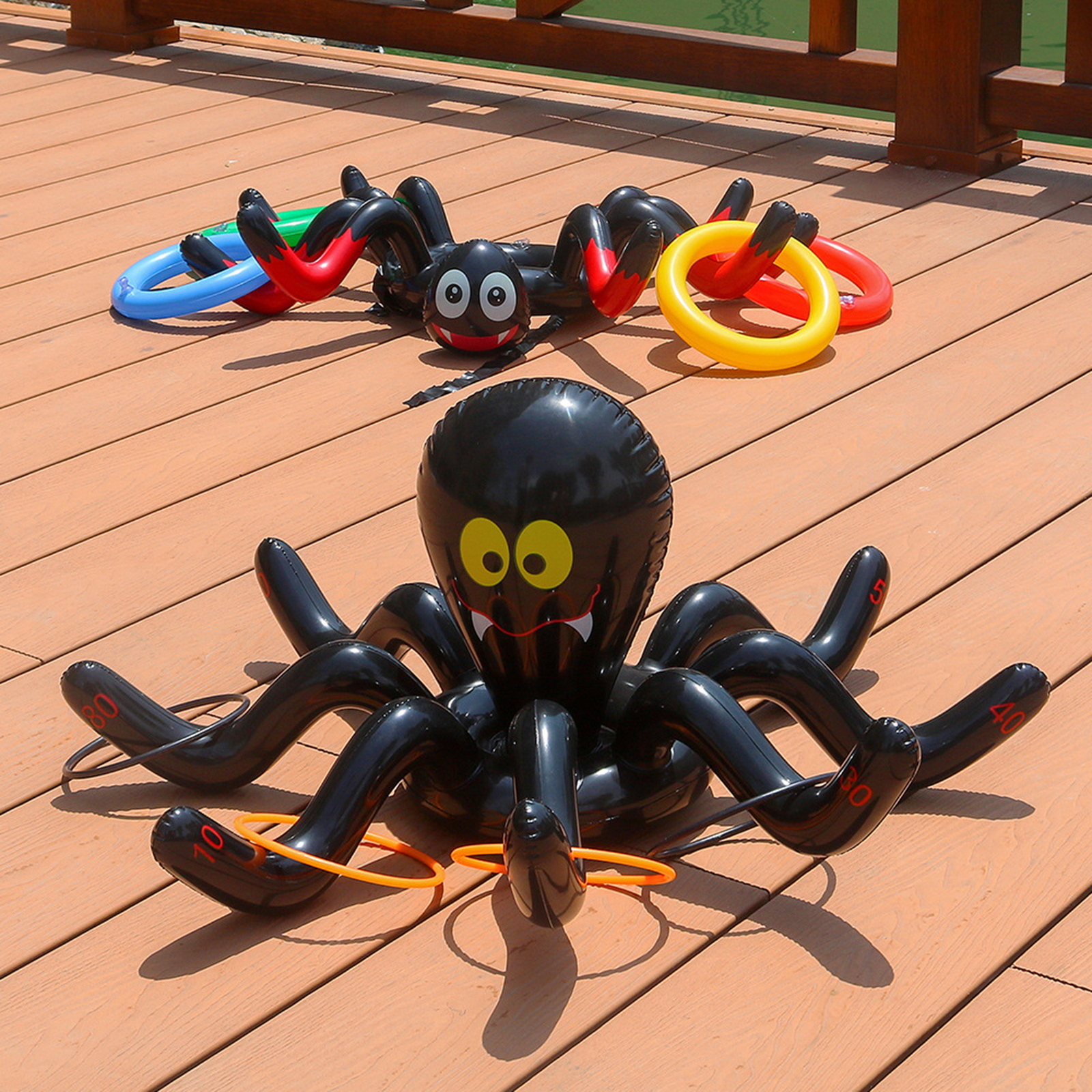 Odorless Ring Toss Toy Interactive Inflatable Spider Game Fun Halloween ...
