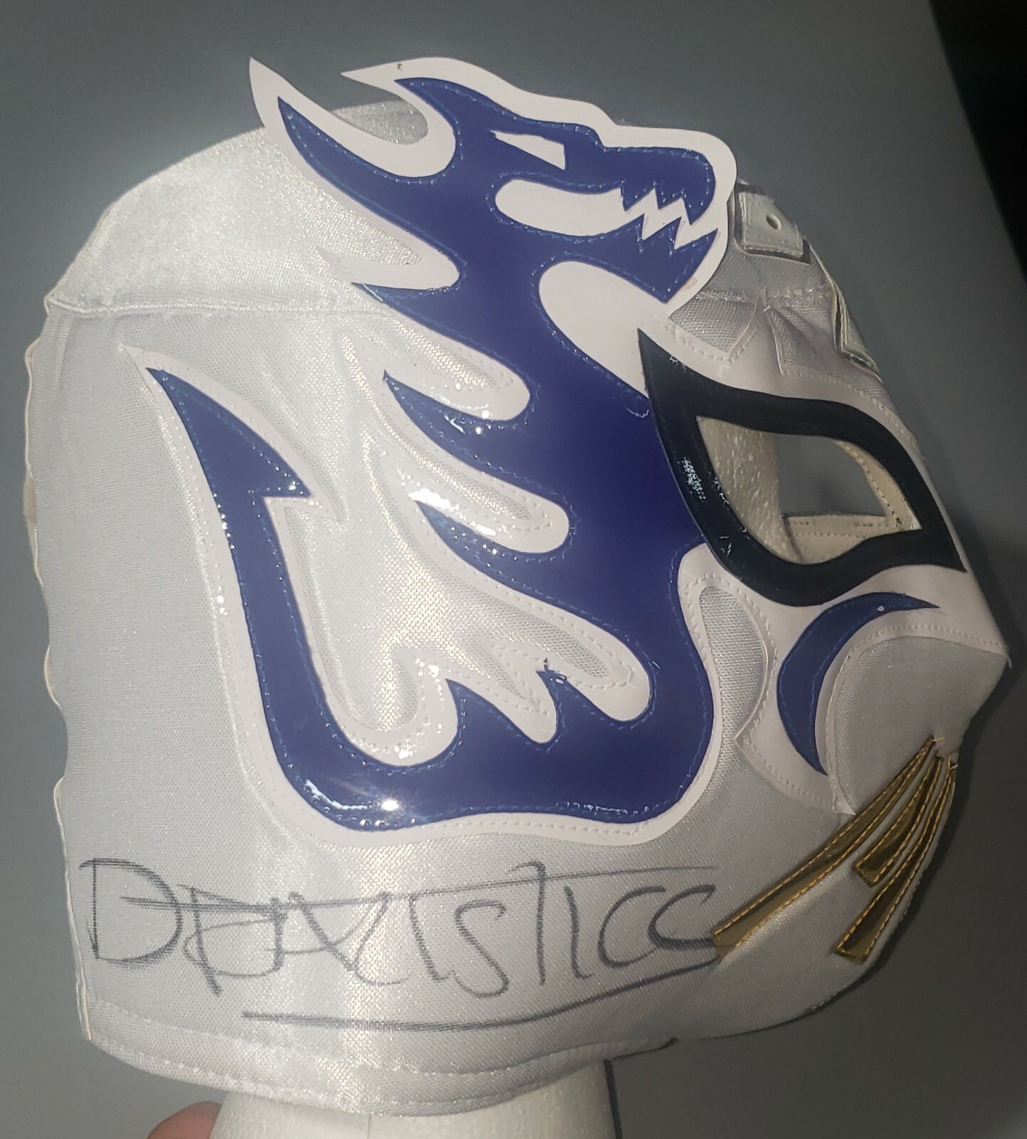 DRALISTICO SIGNED AUTO'D MASK LUCHA LIBRE AAA CMLL MISTICO MUNOZ CHAMP ...