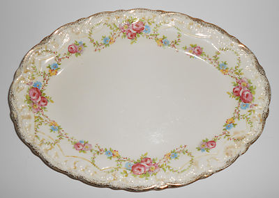 Poxon Vernon Pottery Floral w/Gold Platter - VERY RARE | eBay