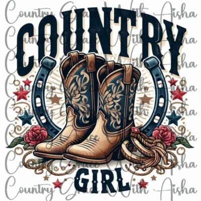 Sublimation Transfer Country Girl Ready To Press Heat Transfer | eBay