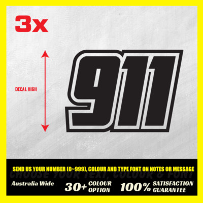 3 Custom Dirt Bike Motorcycle Plate Race Number Decals - GoKart ...