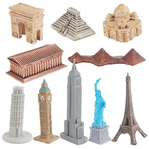 10Pcs Landmark Buildings Miniature Model Collection Kids Birthday Gift ...