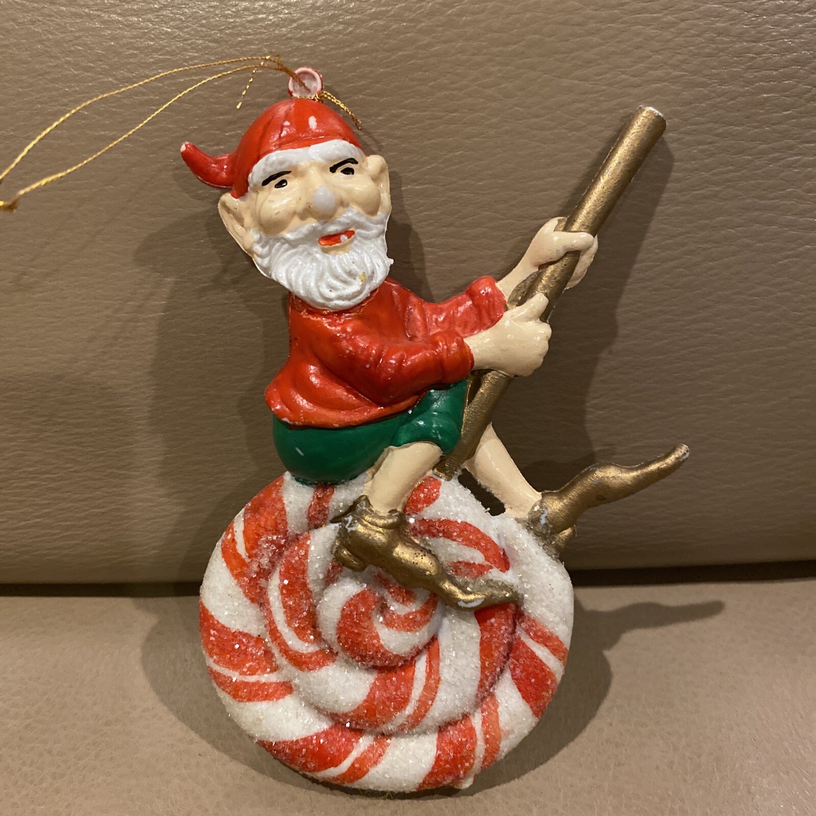 Vintage Elf Christmas Plastic 5” Ornament Lollipop Candy | eBay
