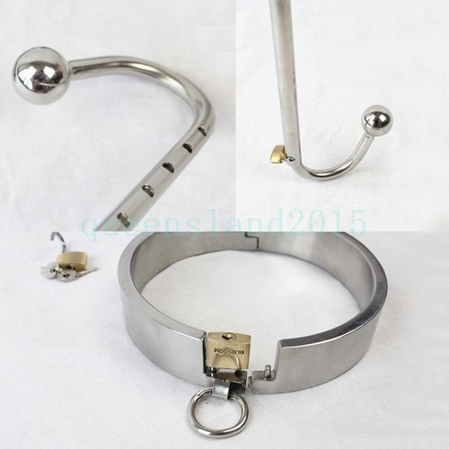 Slave Neck Collar Hook Plug Stainless Steel Duty Restraint Straight ...