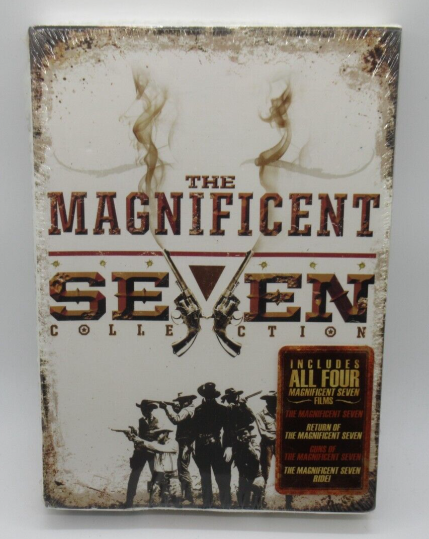THE MAGNIFICENT SEVEN 4-FILM COLLECTION, 4-DISC DVD SET, RETURN GUNS OF ...