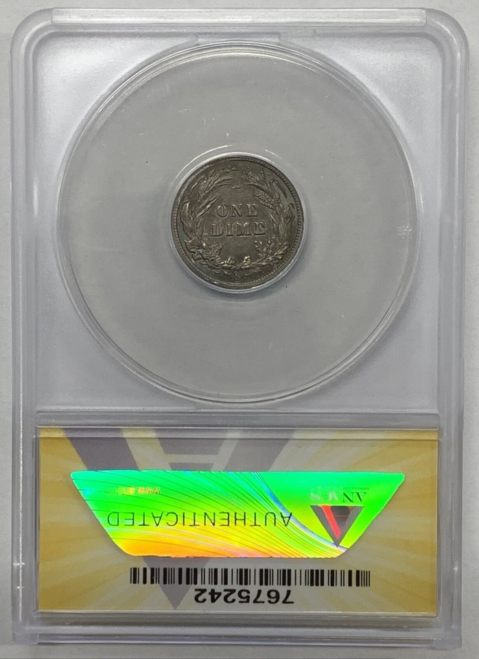 1905-S Barber Dime Coin Toned ANACS MS 61 Looks Better | eBay