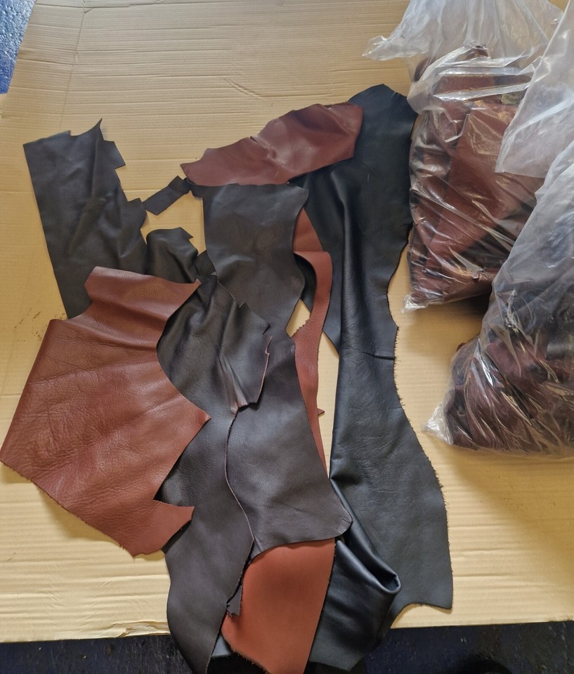 Leather Offcuts - Scrap Hide Pieces Arts Crafts - Mixed Colours | eBay UK