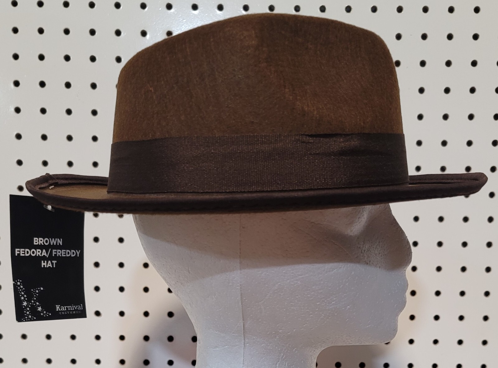 Brown PermaFelt Fedora Indiana Jones Hat Gangster Freddy Krueger | eBay