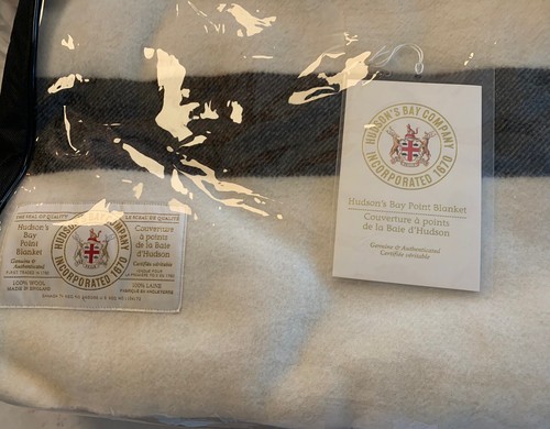 Hudson Bay HBC Stripes - Millenium Wool Point Blanket - Queen New Made ...