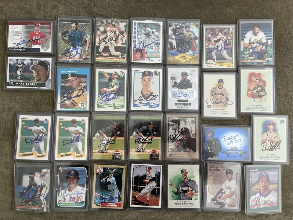 Sports Trading Card Autograph Lot (598 Autos) Mostly Baseball…Please ...
