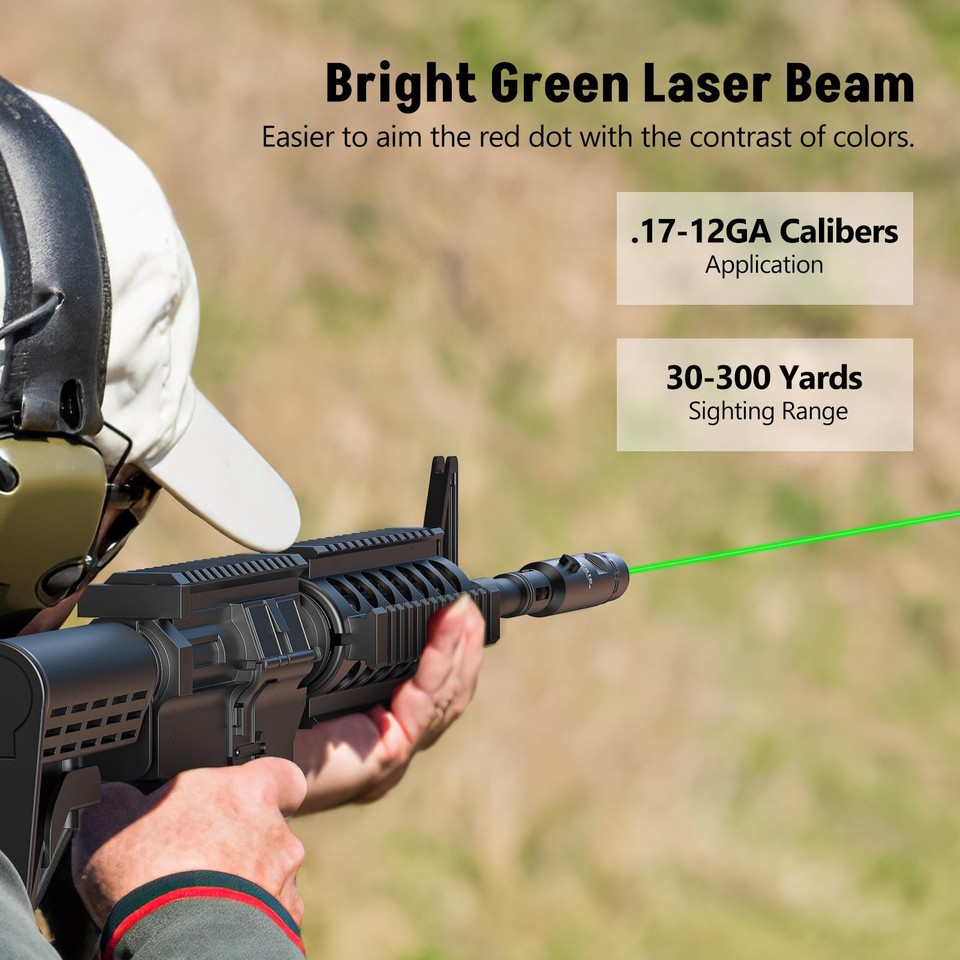 Rechargeable Laser Bore Sight Kit Green Dot for Rifle Hunting Shooting ...