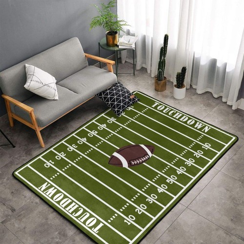 Sports AreaRug Retro American Football Field and Rugby Floor Mat Non ...