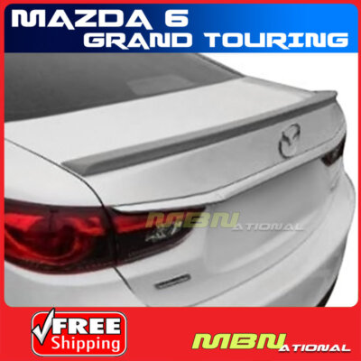 Spoiler Wing For 14-19 Mazda 6 Mazda6 Grand GT No Drill Primer ABS Rear ...