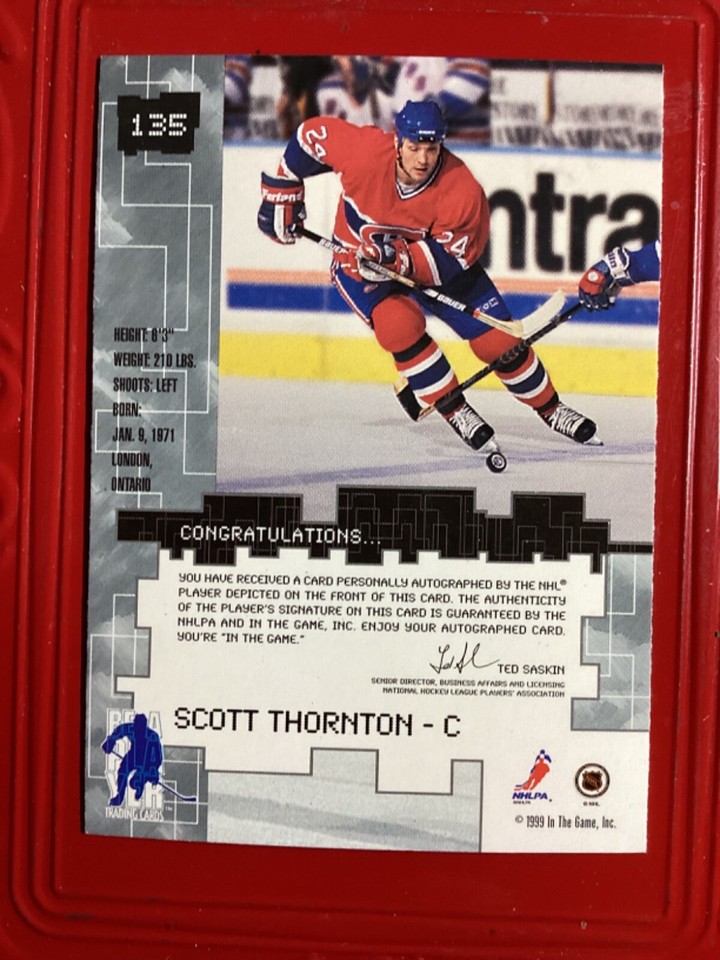 SCOTT THORNTON 1999 Be a Player Millennium #183 Autograph GOLD AUTO ...