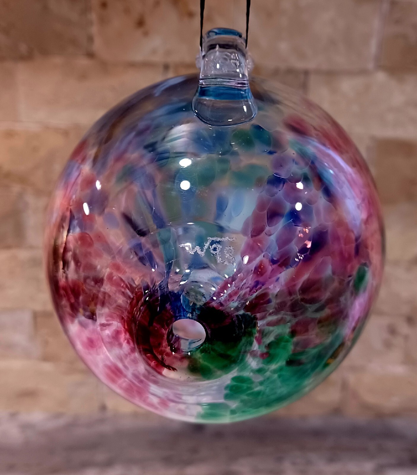 Hand Blown Multicolor Orb Sun catcher Signed And Dated | eBay