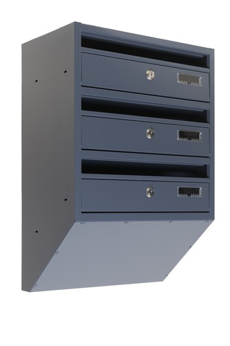 Letterboxes for Flats and Offices Wall Mounted - Bank of 3 E1S Slimline ...