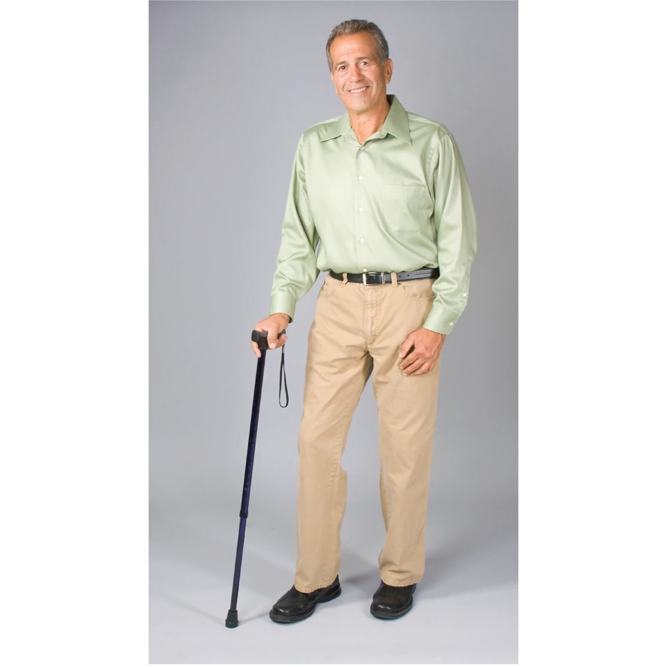 CAREX Soft Grip Derby Cane Red Mottled Ergonomic Handle Strap ...